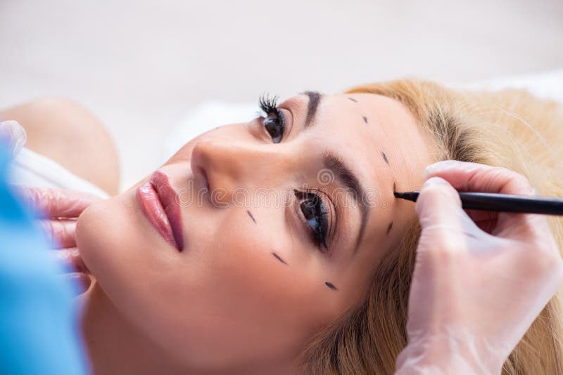 The Woman Getting Ready for Plastic Surgery Stock Image - Image of ...