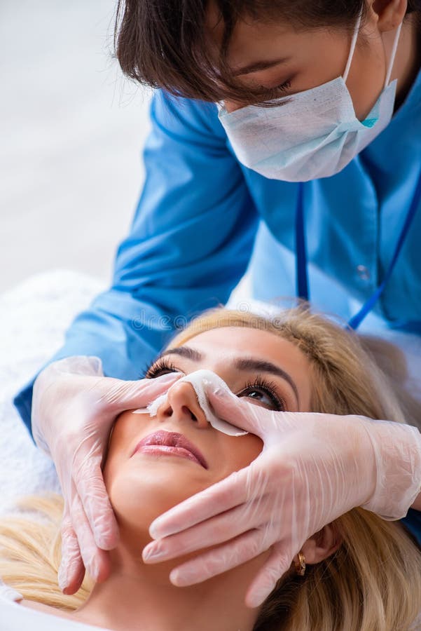 The Woman Getting Ready for Plastic Surgery Stock Photo - Image of ...