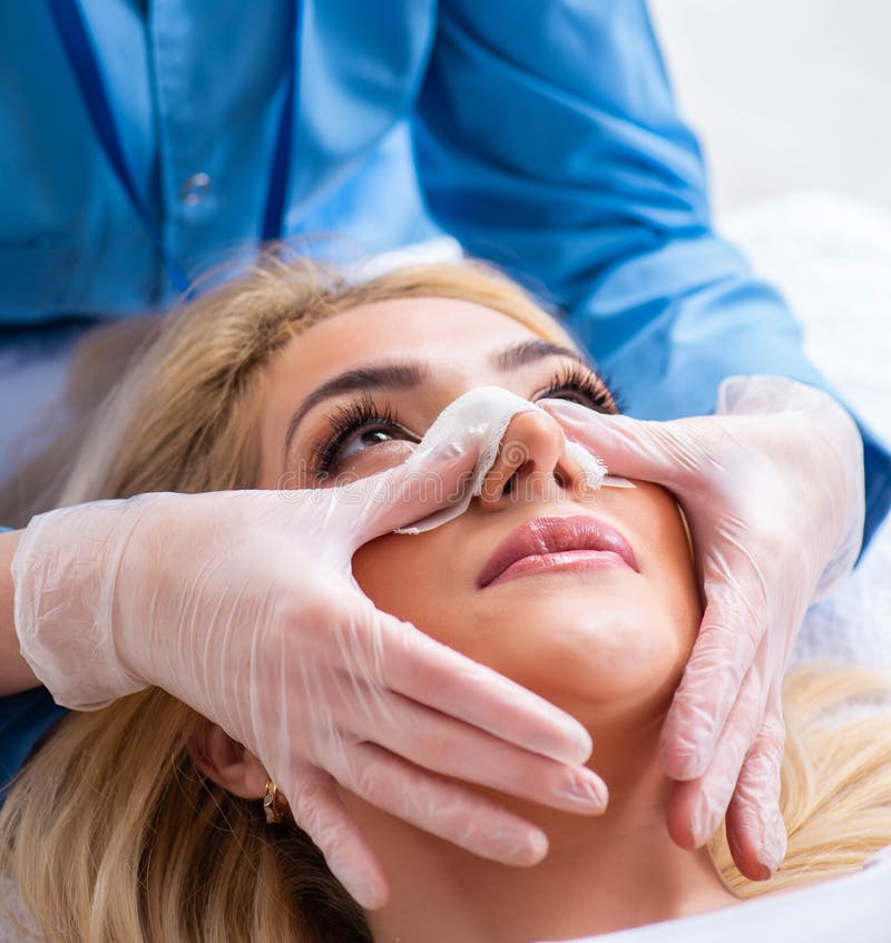Woman Getting Ready for Plastic Surgery Stock Image - Image of nasal ...
