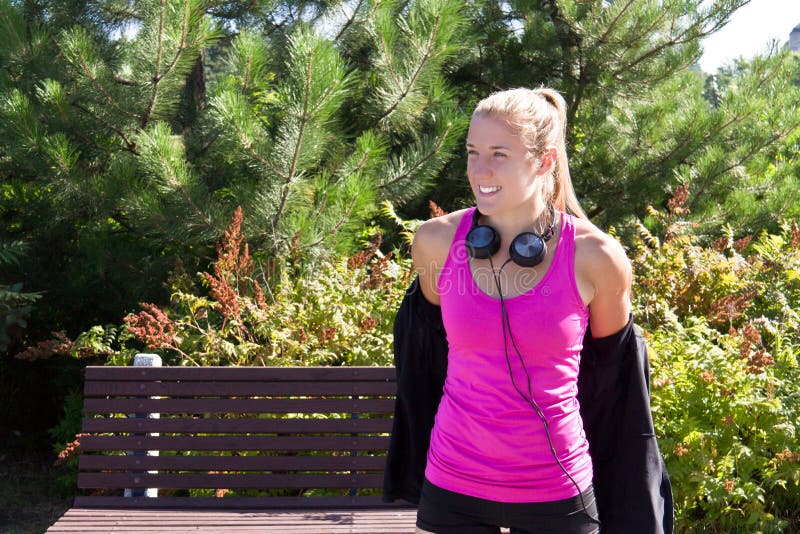 Woman Getting Ready for a Run Stock Photo - Image of running, female ...