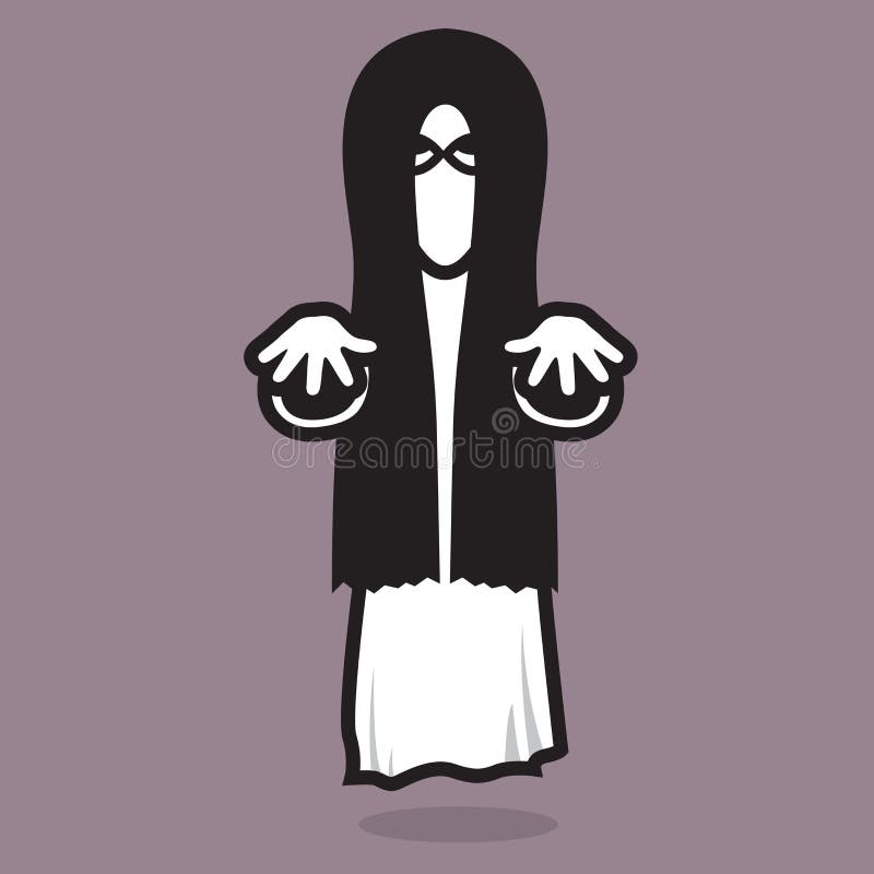 Woman ghost stock vector. Illustration of flying, cute - 19606287