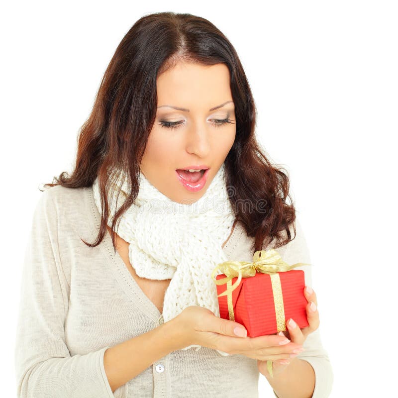 Woman Disappointed Over Gift Stock Image - Image of gifts, package ...