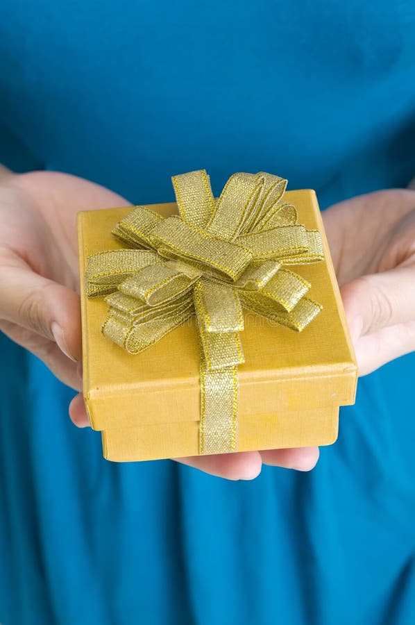 Woman Give Present stock photo. Image of gift, holding - 23224416