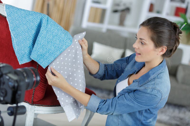 Woman Giving Lesson To Camera Stock Photo - Image of fashion, cover ...