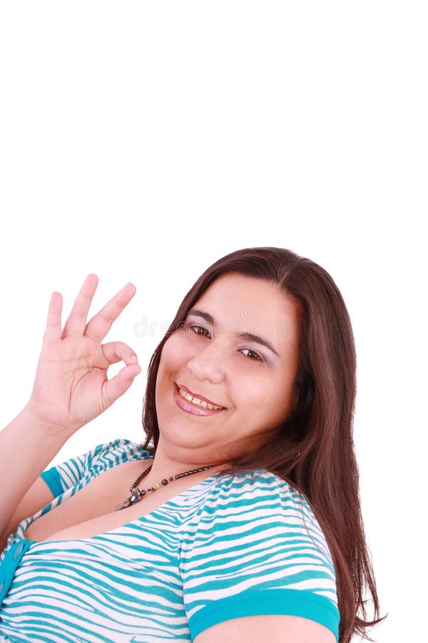 Woman giving ok hand sign stock image. Image of businesswoman - 21527487