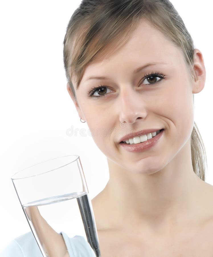 Woman with glass of water stock photo. Image of fatness - 8299282