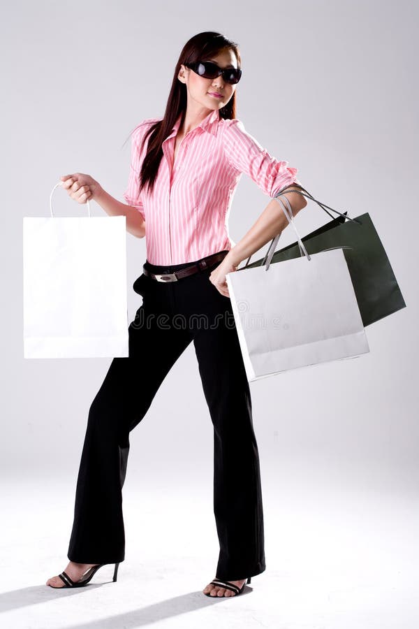 Woman go shopping stock image. Image of present, elation - 4517065