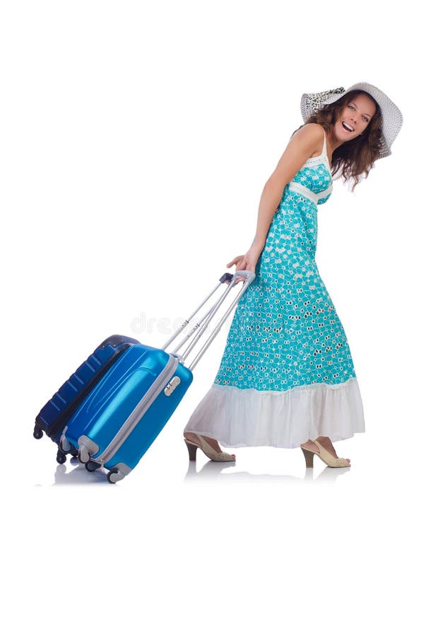 Woman Going To Summer Vacation Stock Image - Image of journey, female ...