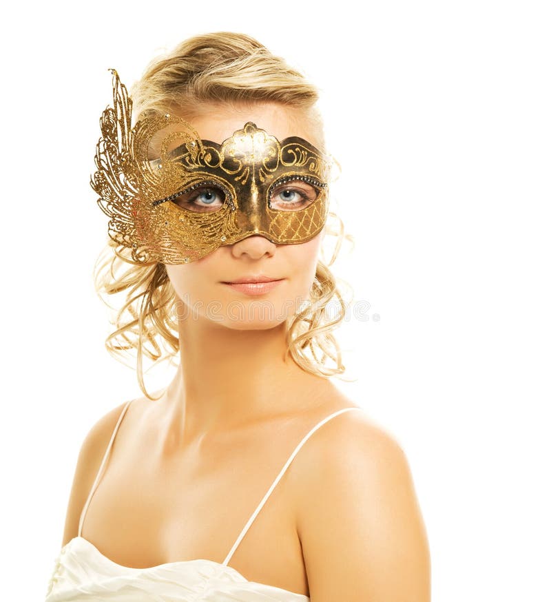 Golden Carnival Mask. Vector Illustration Stock Image - Image of icon ...