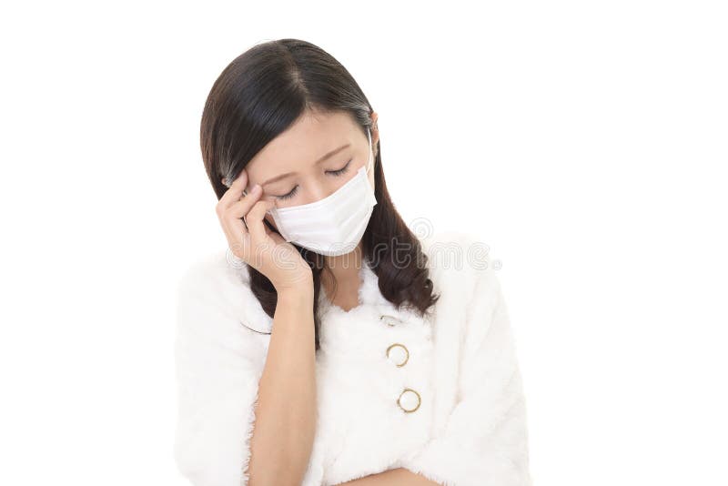 Woman got a cold stock image. Image of oriental, patient - 115105355