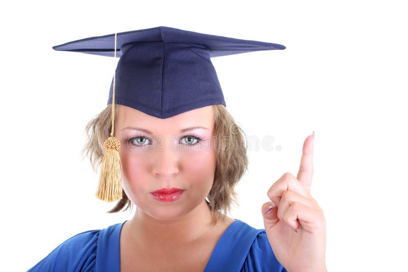 Woman in graduation cap stock photo. Image of cute, knowledge - 14991266