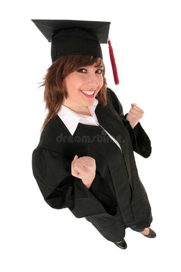 Woman in graduation robes stock image. Image of students - 4621479