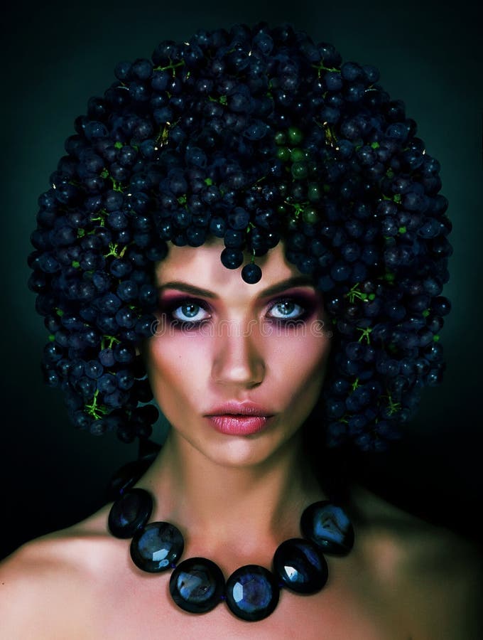Woman with Grapes stock photo. Image of grape, photograph - 20153366