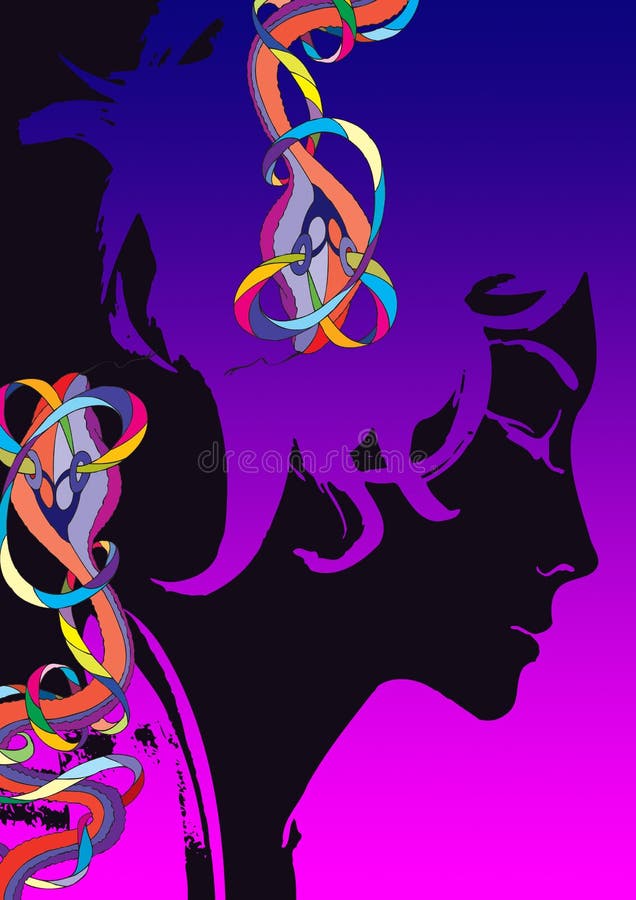 Woman graphic stock illustration. Illustration of pink - 2465268