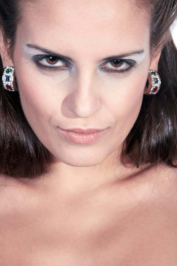 Woman with Great Makeup Closeup Stock Photo - Image of beautiful ...