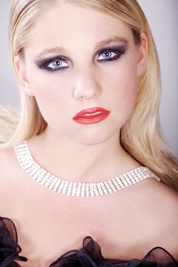 Woman with Great Makeup Closeup Stock Photo - Image of elegant, motion ...