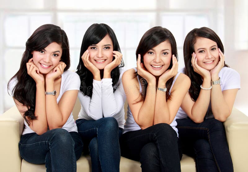 Woman group portrait stock image. Image of living, expression - 29396489