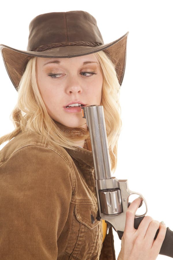 Woman Holding Gun Looking Back Stock Photos - Free & Royalty-Free Stock ...