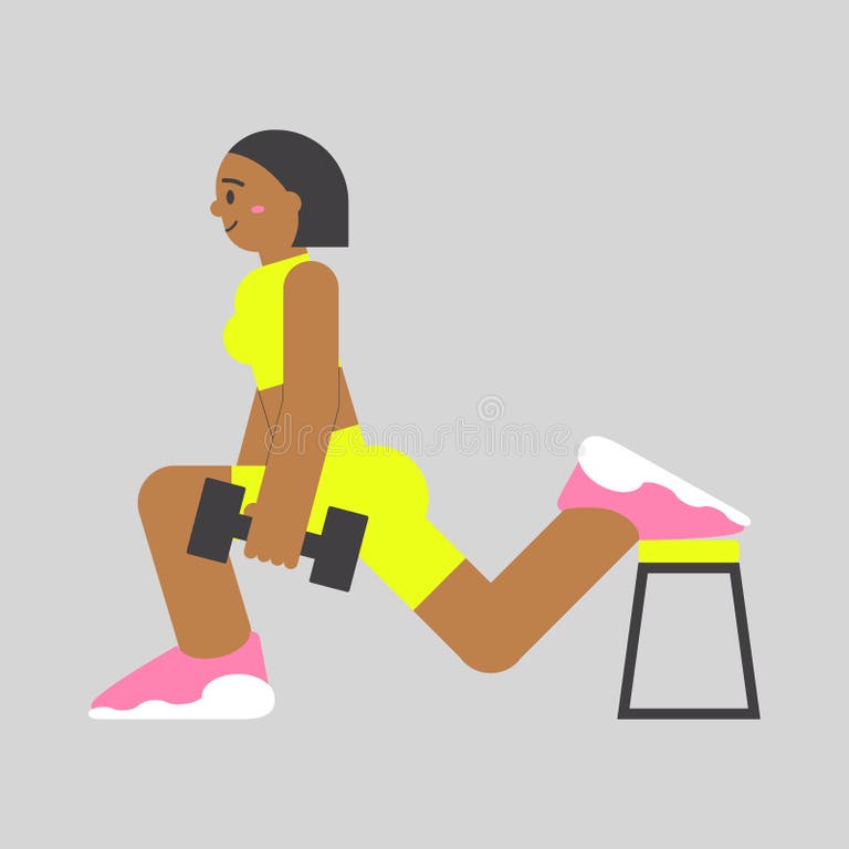 Gym Exercise Split Squat Stock Illustrations 90 Gym Exercise Split Squat Stock Illustrations