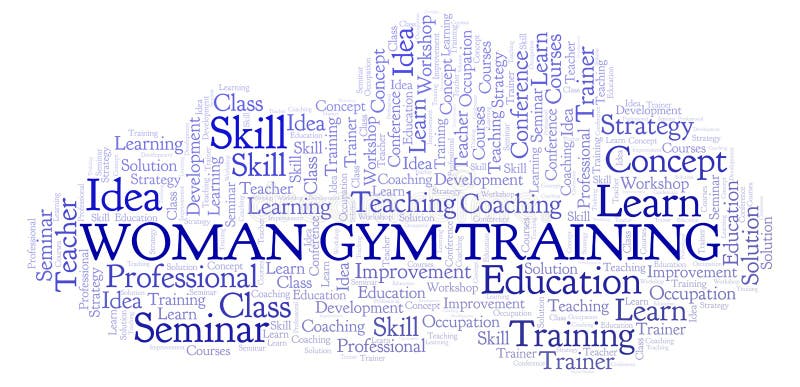 Woman Gym Training Word Cloud. Stock Illustration - Illustration of ...