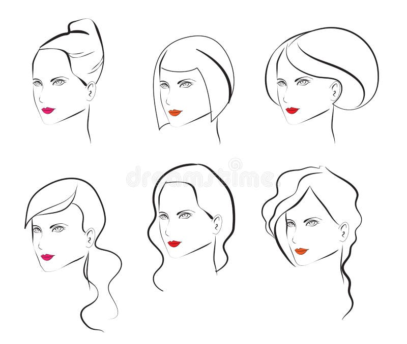Hairstyles Stock Vector Illustration Of Drawing Hair 16190687