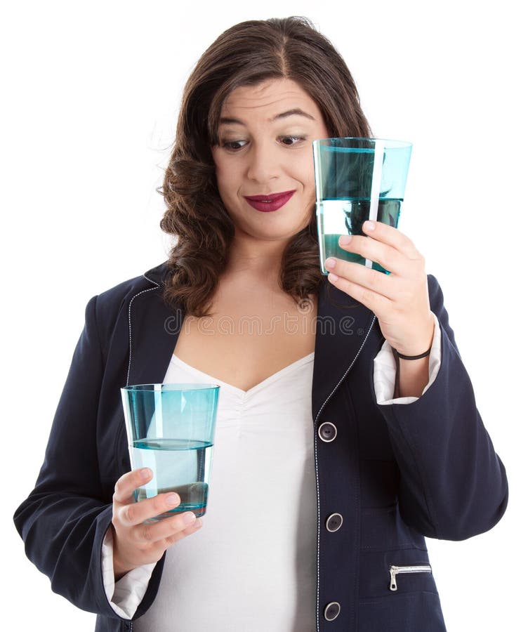 Woman Half Empty Water Glass Stock Photos - Free & Royalty-Free Stock ...