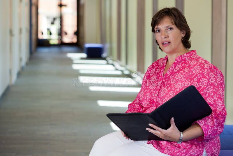 Woman in Hall stock image. Image of room, studying, woman - 33402359