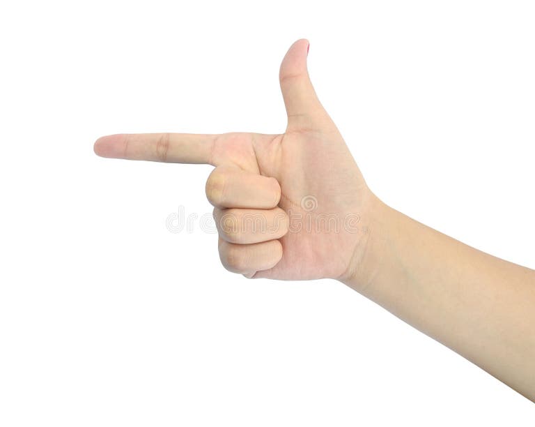 Woman hand as gun stock photo. Image of girl, control - 19260784