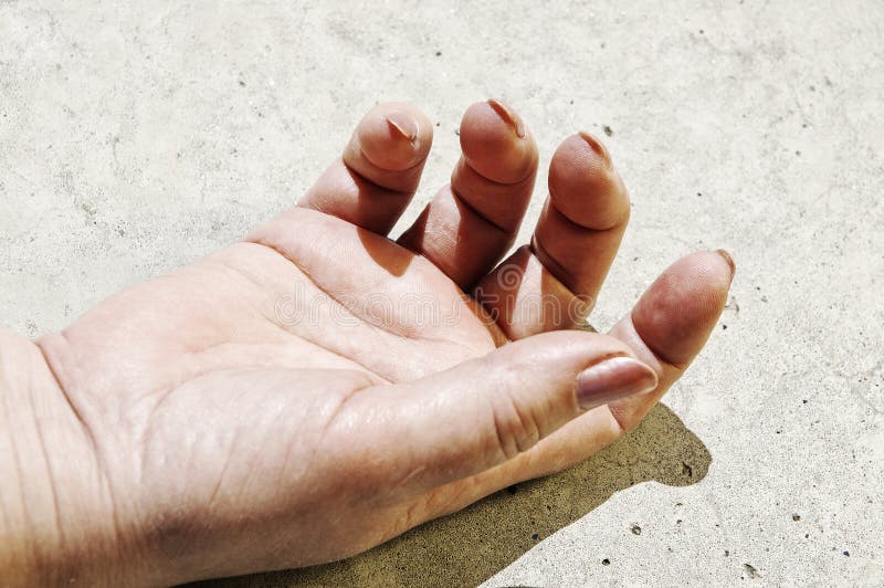 Hand Outstretched and Sky stock image. Image of success - 179489