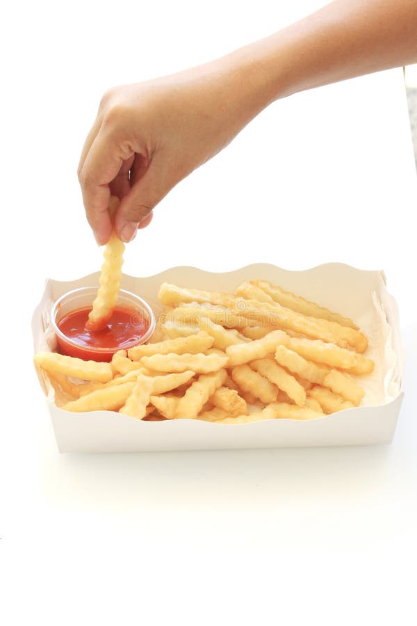 Hand Dip French Fries Chips Ketchup Stock Photos - Free & Royalty-Free ...
