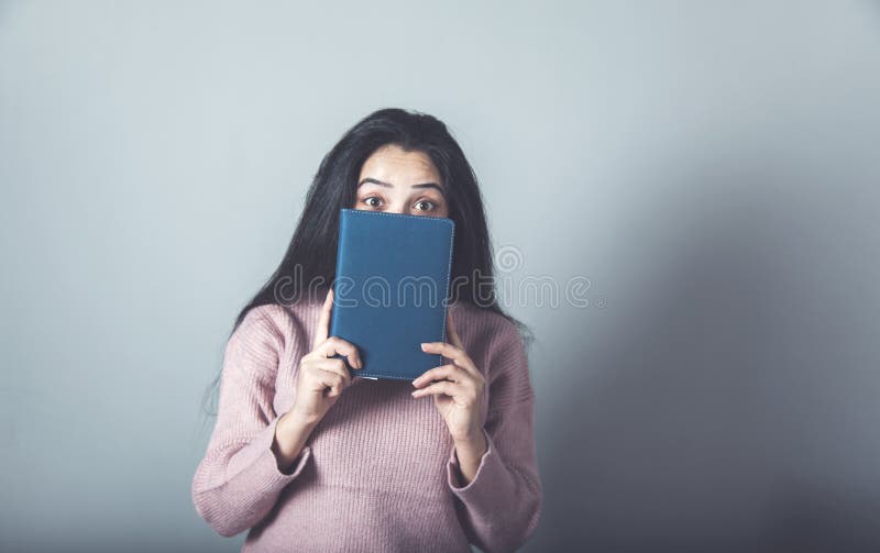 Blue Notepad and Blue Pen on a White Background Stock Photo - Image of ...
