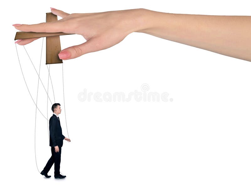 Woman Standing on Man S Hand Stock Photo - Image of controlling ...
