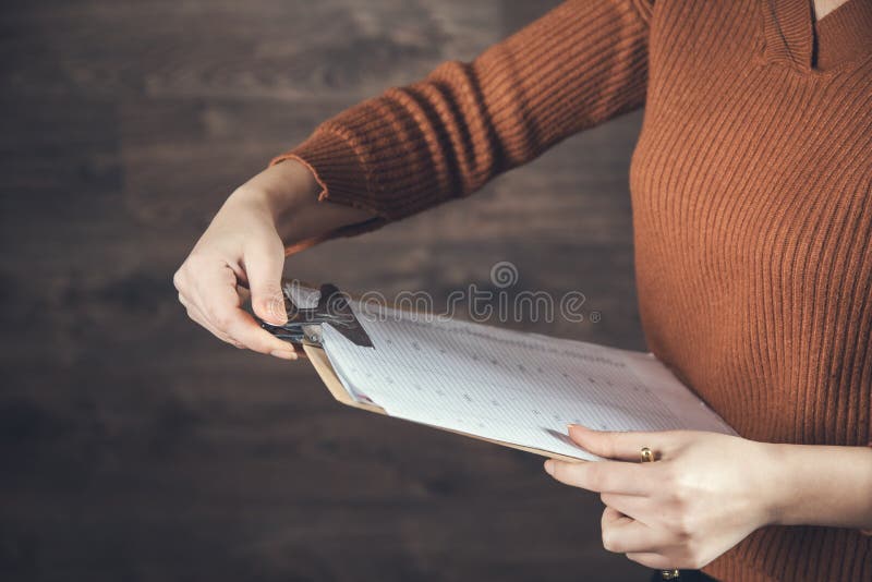Woman Hand Notebook Written Work from Home Text Stock Photo - Image of ...