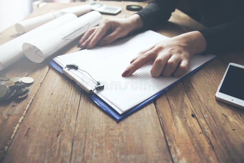 Woman hand document stock photo. Image of business, woman - 187221690