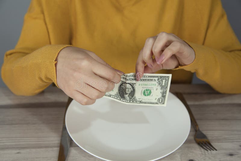 Hand with One US Dollar Bill Against Potato Stock Image - Image of ...