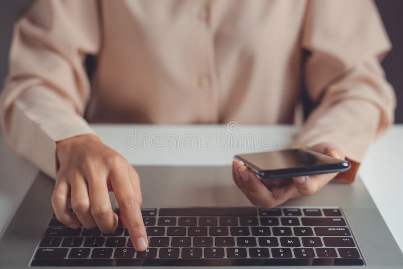 Woman Hand Enter A One Time Password For The Validation Process On Laptop Mobile Otp Secure