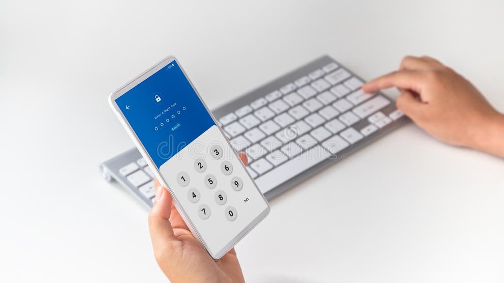 Woman Hand Enter Password For The Validation Process One Time Password