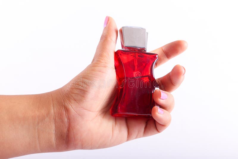 Woman hand hold Perfume stock photo. Image of parfume - 101326316