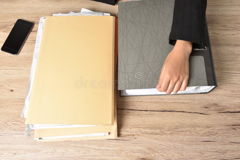 Woman Hand Holding Document Stock Image - Image of desk, paper: 116726285