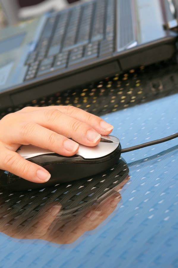 Hand Holding a Mouse stock photo. Image of communication - 30269696