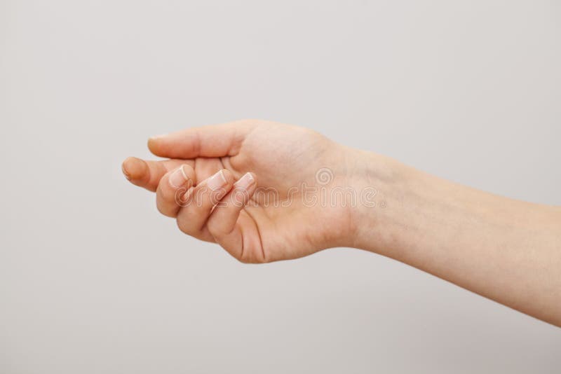 Woman Hand Holding Some Like a Blank Stock Photo - Image of show ...