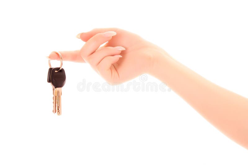 Side View of a Woman Hand Giving a House Keys Stock Image - Image of ...