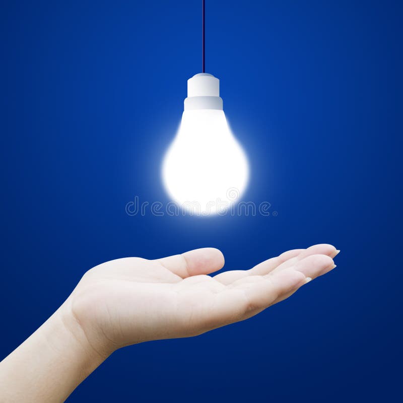 Hand replacing light bulb stock image. Image of hand, traditional - 5112469