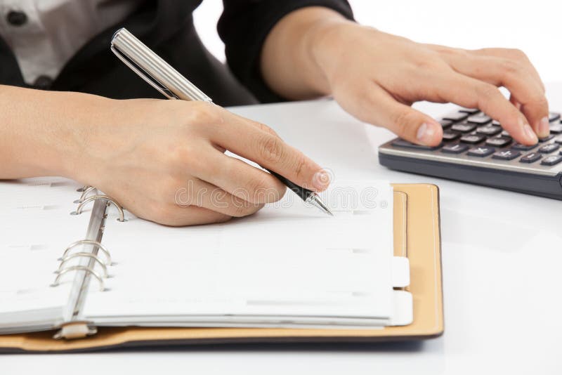Woman hand making note stock image. Image of business - 33206125