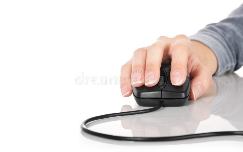 Hand and Mouse stock photo. Image of connection, buttons - 1047498