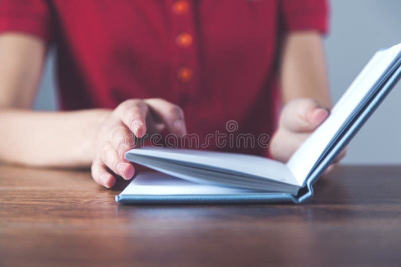 Woman hand notepad stock photo. Image of work, female - 172340254