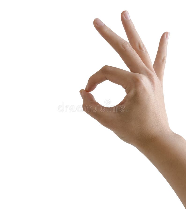 Woman hand ok sign. stock image. Image of joyful, glamor - 86481717