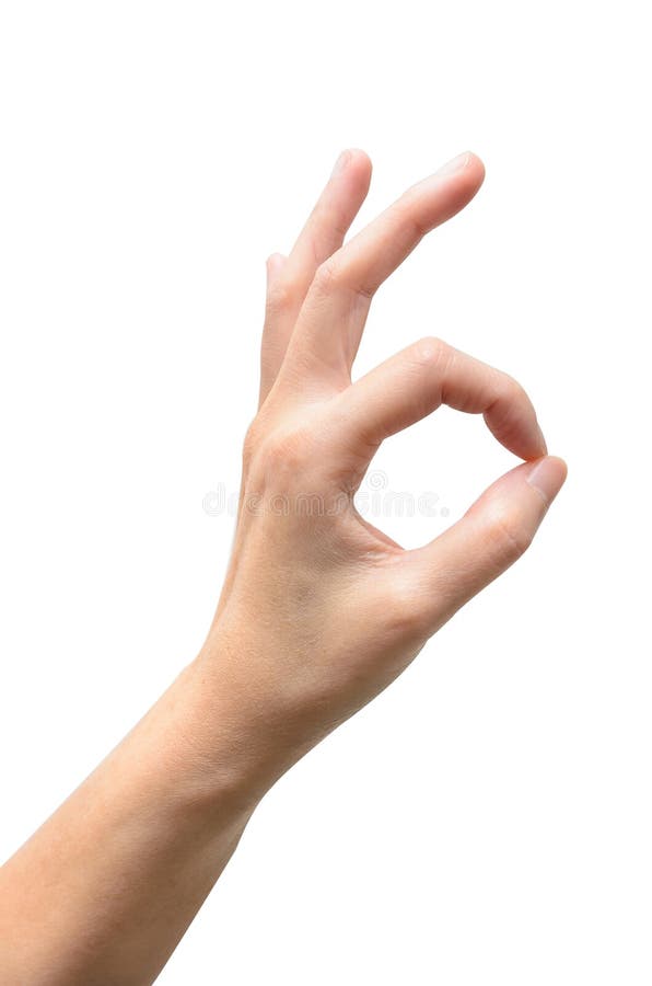Woman hand ok sign. stock image. Image of finger, circle - 2110301