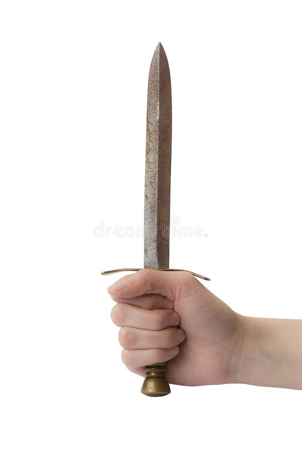 Hand holding dagger stock photo. Image of metal, grip - 7641354
