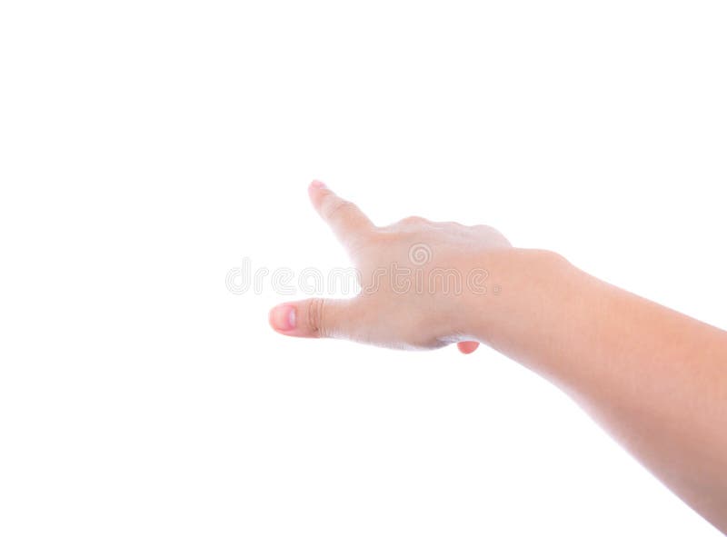 Woman Hand (point Up) on White Background Stock Photo - Image of finger ...